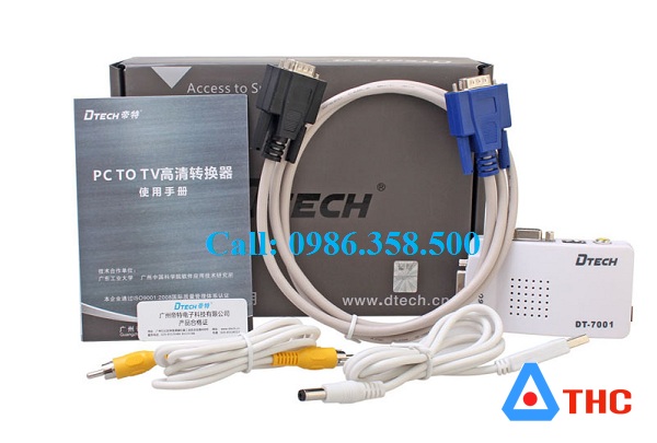 VGA to AV DT7001, Bộ chuyển đổi VGA sang AV/SVIDEO D-TECH 7001